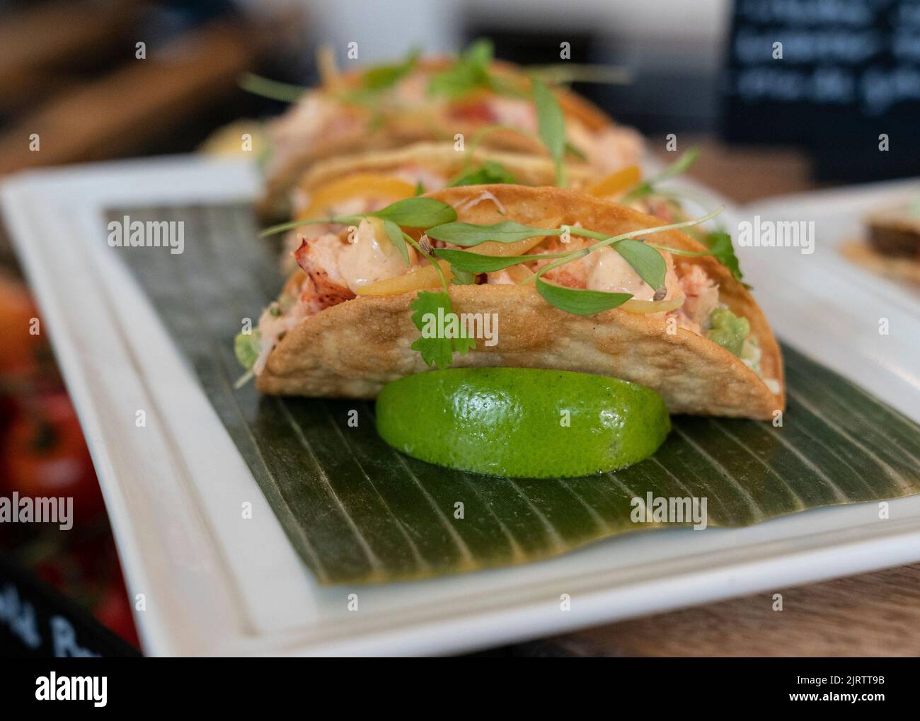 New York, New York, USA. 25th Aug, 2022. Tacos and toasted sandwiches ...