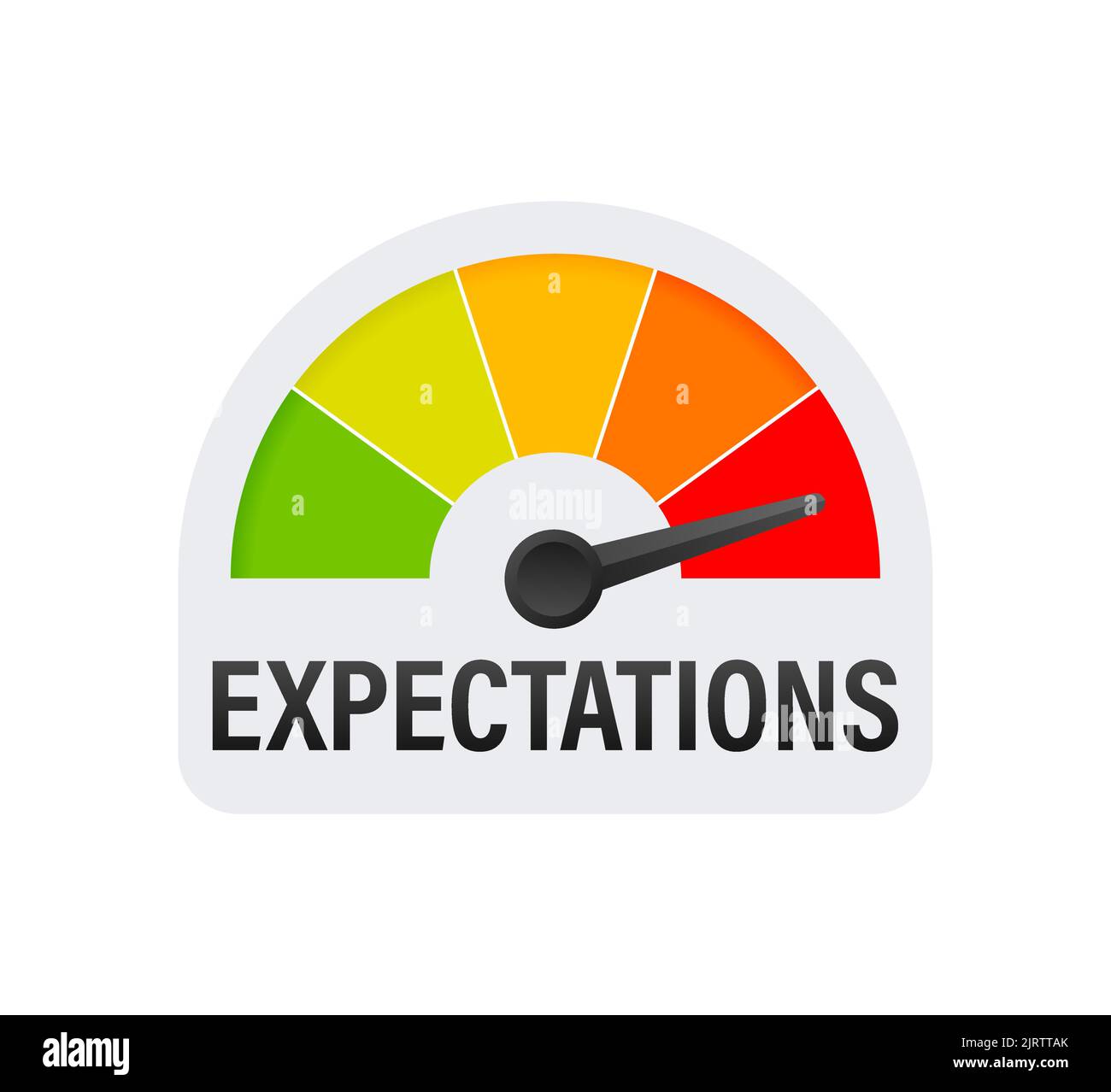 Business concept. Flat design. Flat icon with expectations indicaton ...