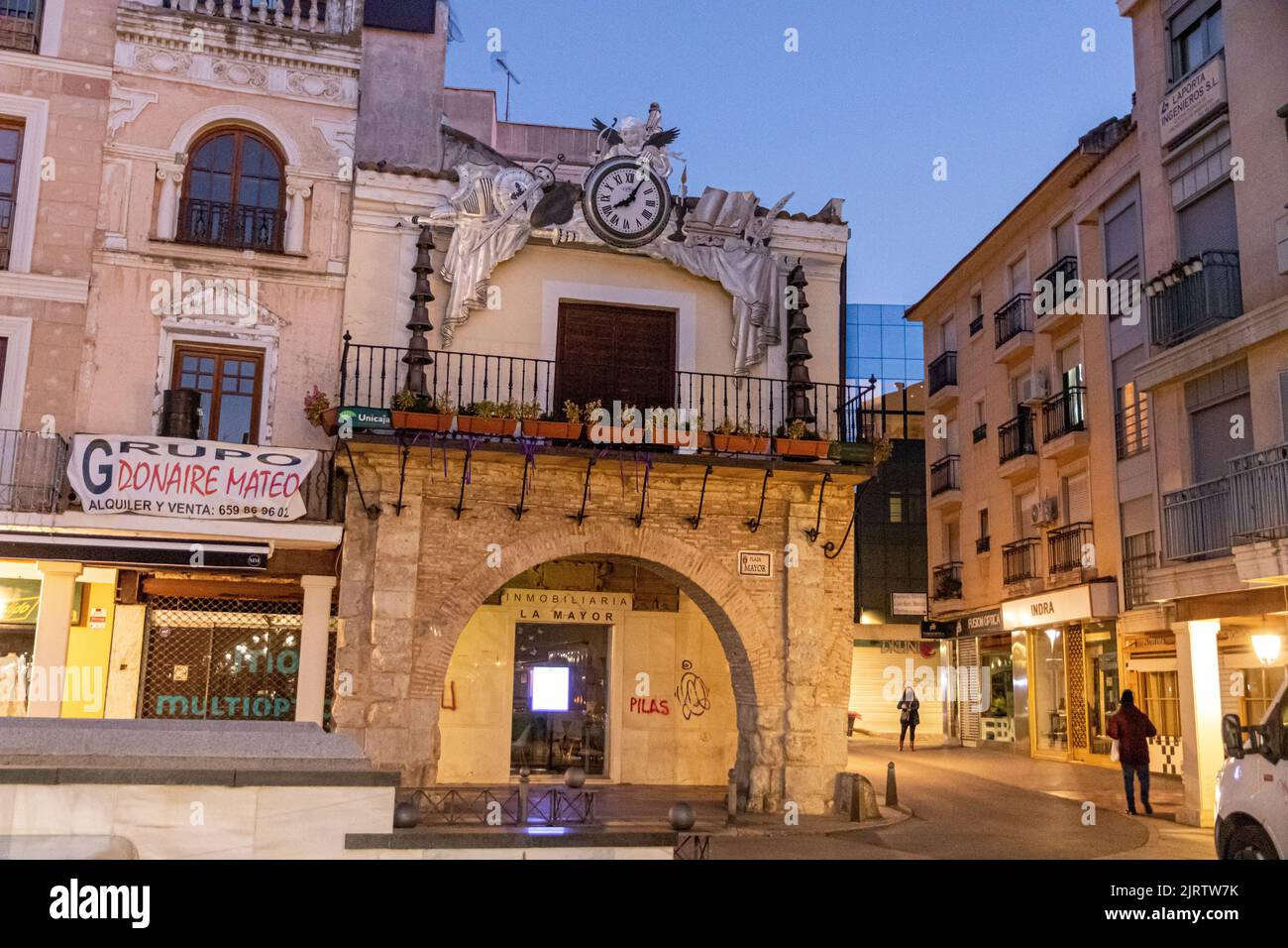 Ciudad Real, Spain. The Casa del Reloj (Clock House) in Plaza Mayor ...