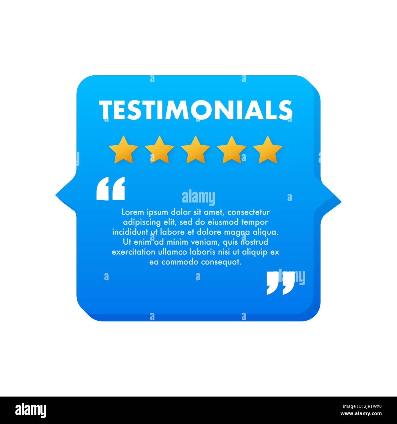 Web testimonial icon design element. Vector illustration Stock Vector ...