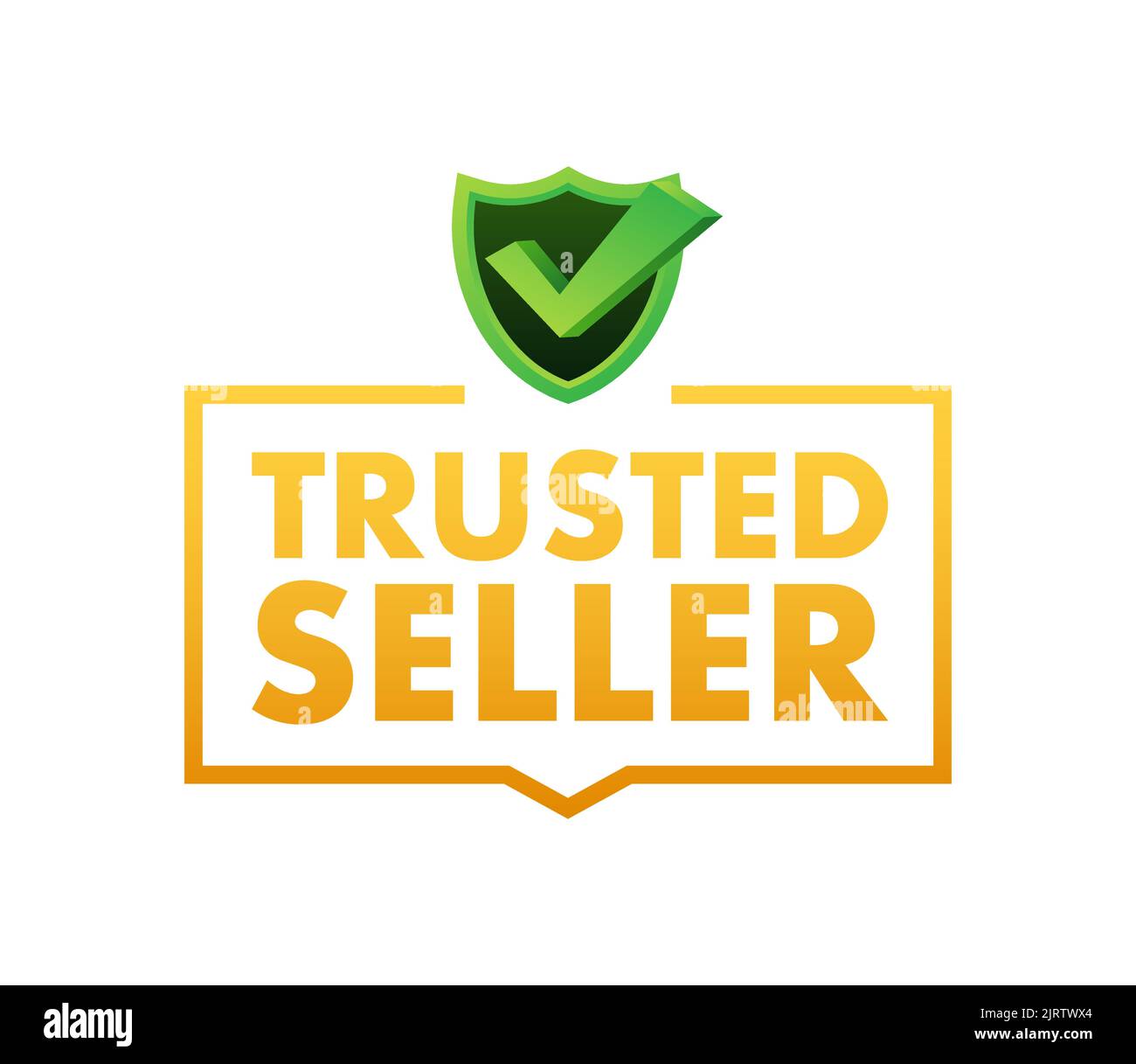 Trusted seller label. Marketplace is trustworthy. Vector stock ...