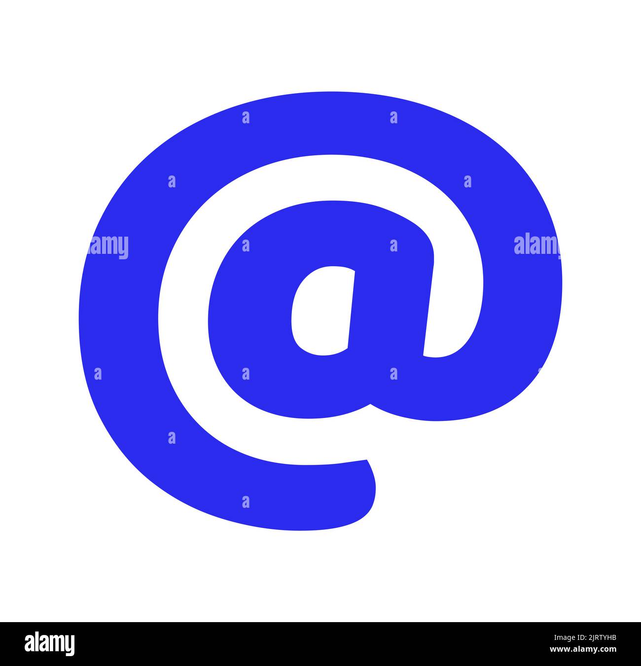 A simple design of a blue email symbol on a white background Stock ...