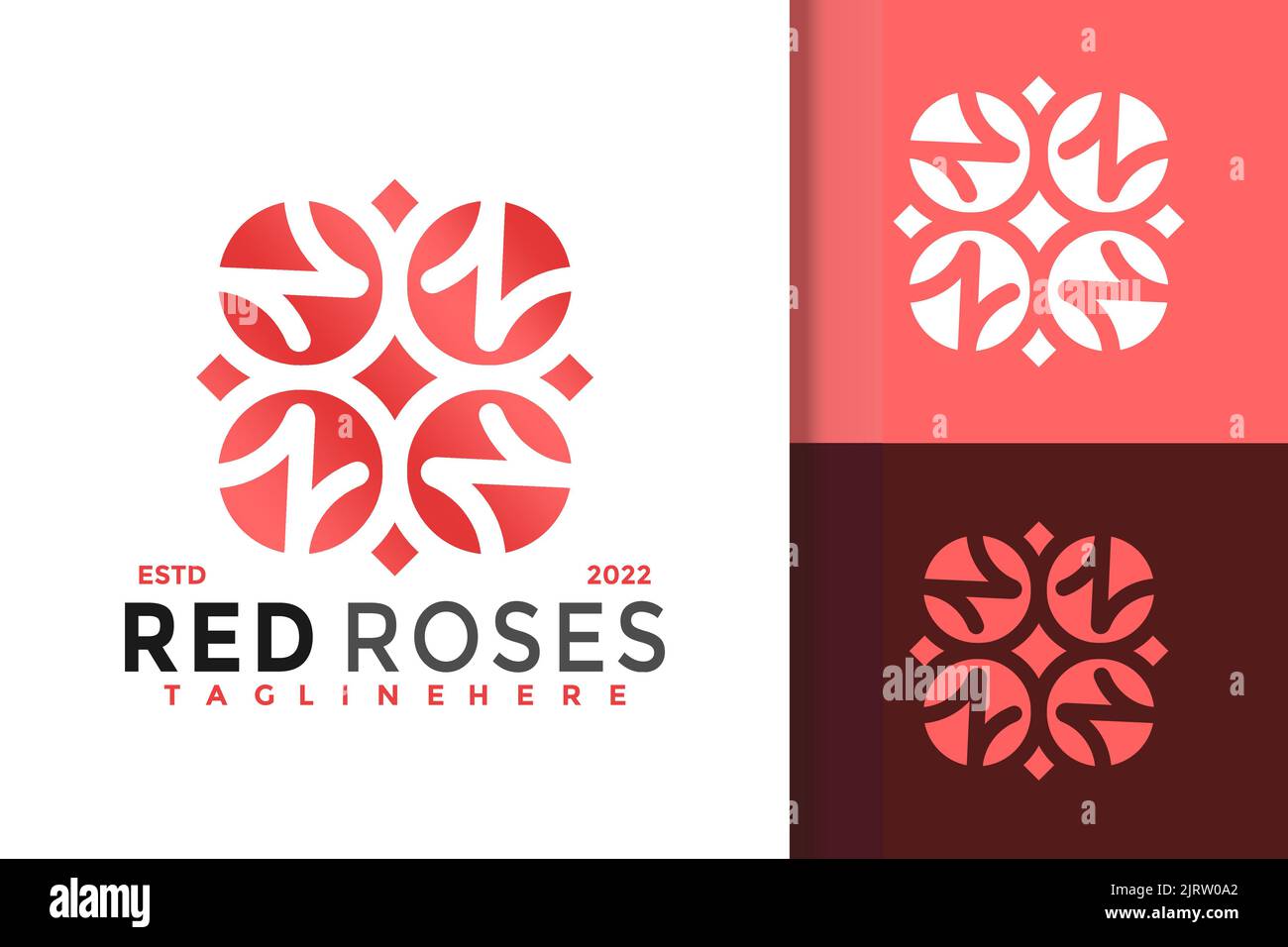 A modern logo design for the name "Red Roses Stock Vector Image & Art ...