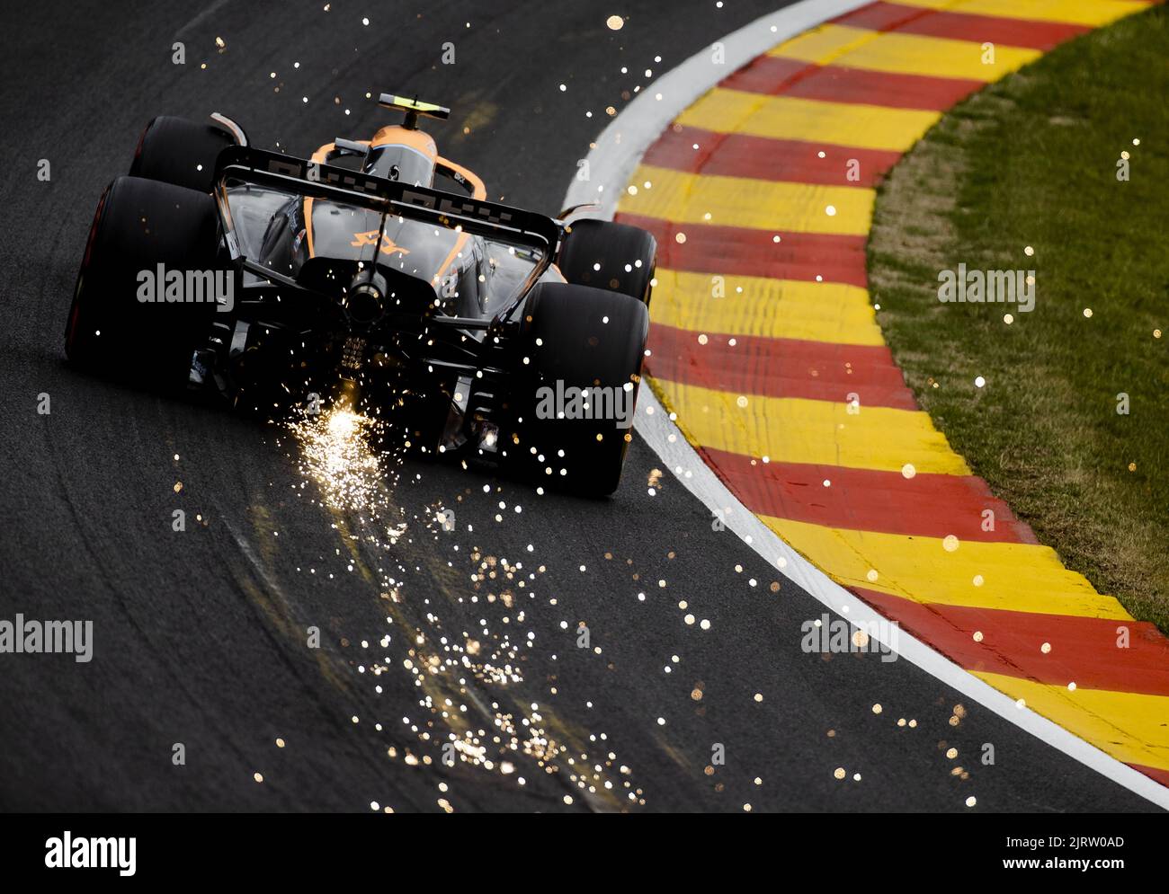 SPA - Lando Norris (4) with the McLaren MCL36 during the 1st practice ...