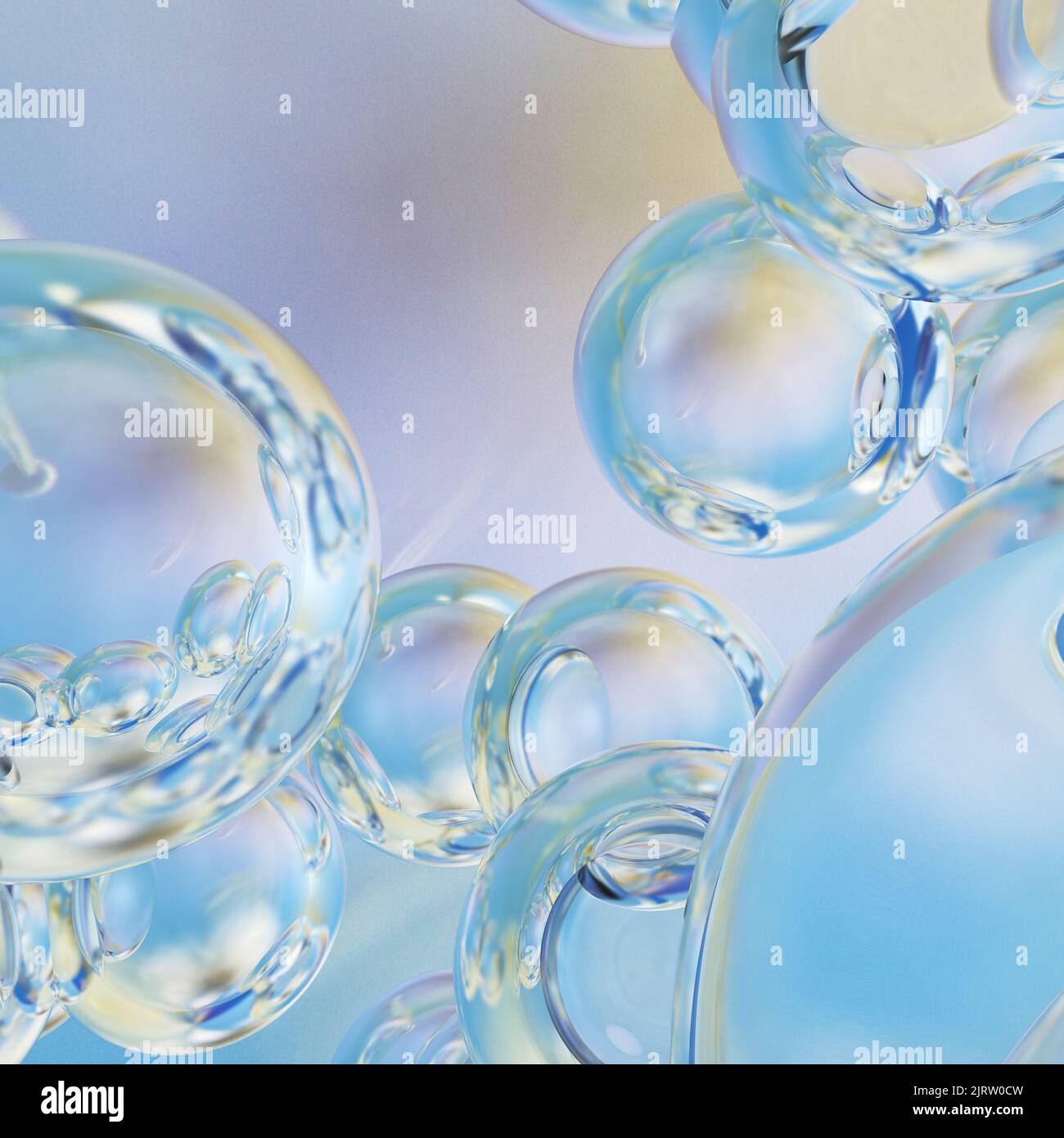 The levitating water drops. Background of beautiful water drops. 3D ...