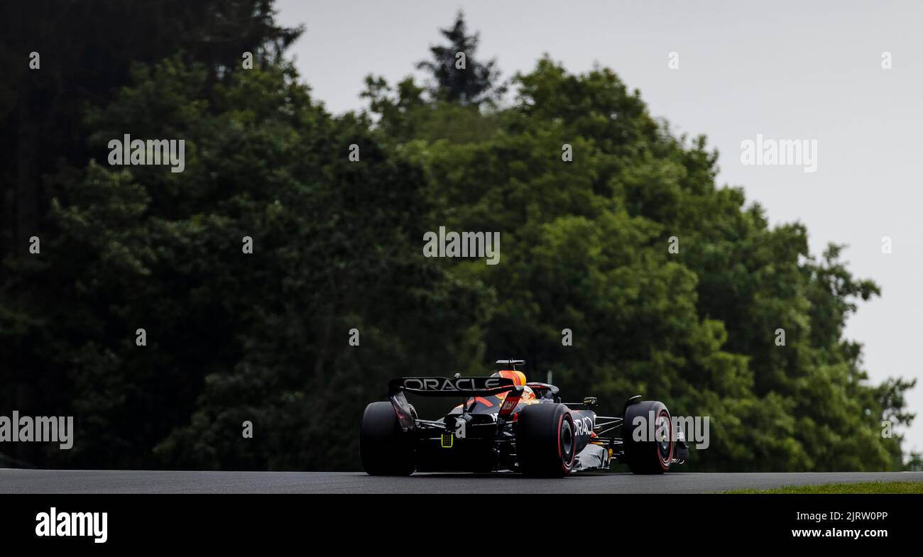 SPA - Max Verstappen (1) with the Oracle Red Bull Racing RB18 Honda during the 1st practice ...
