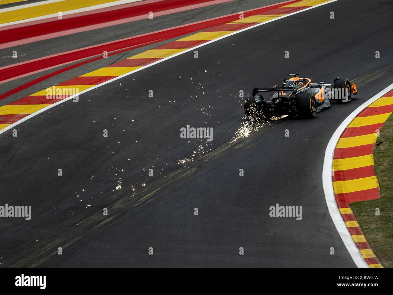 SPA - Daniel Ricciardo (3) with the McLaren MCL36 during the 1st free ...
