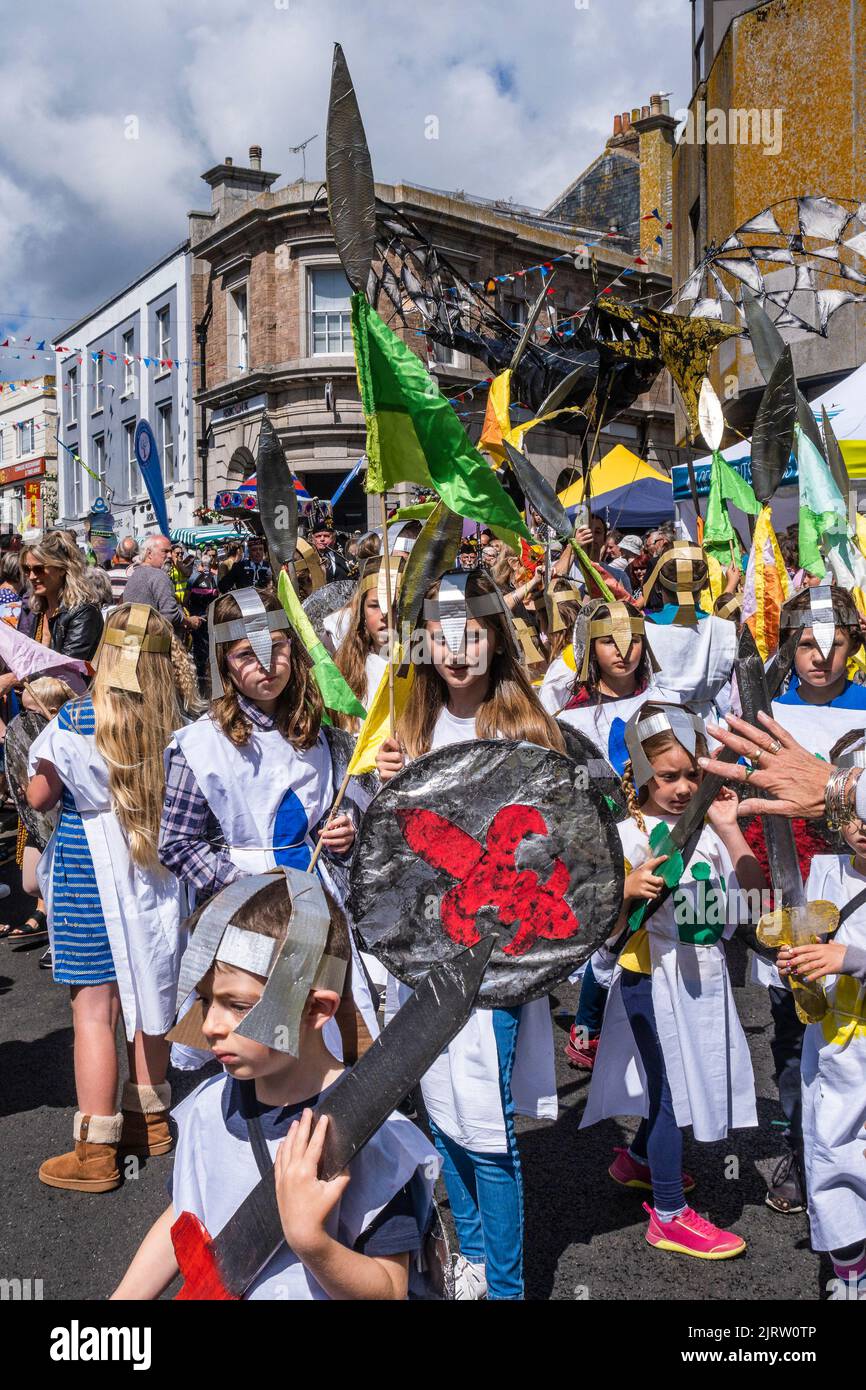 Pupils and staff from St Mary's Catholic Primary School in a parade on ...