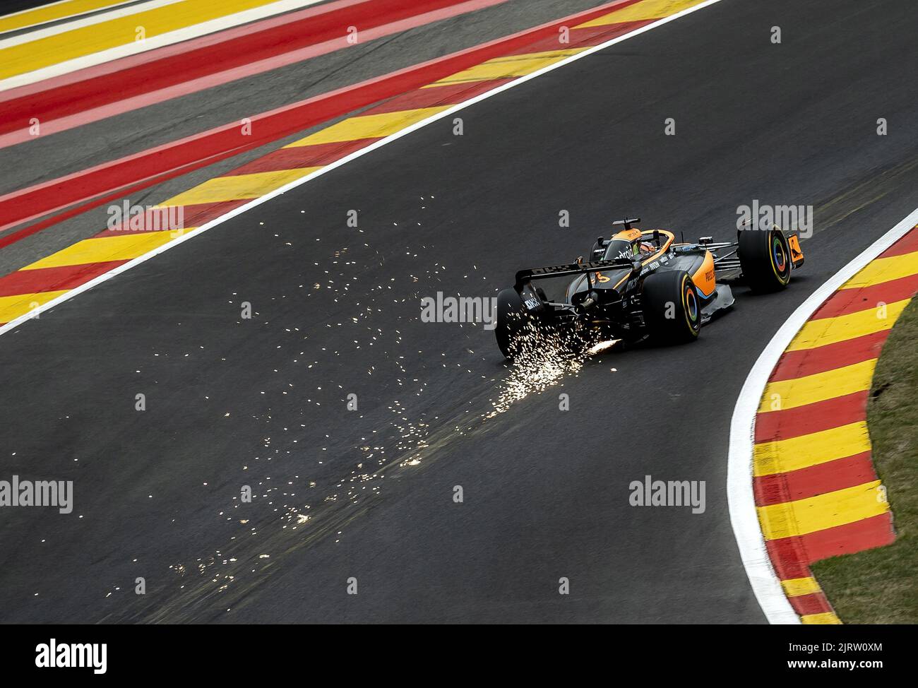 SPA - Daniel Ricciardo (3) with the McLaren MCL36 during the 1st free ...