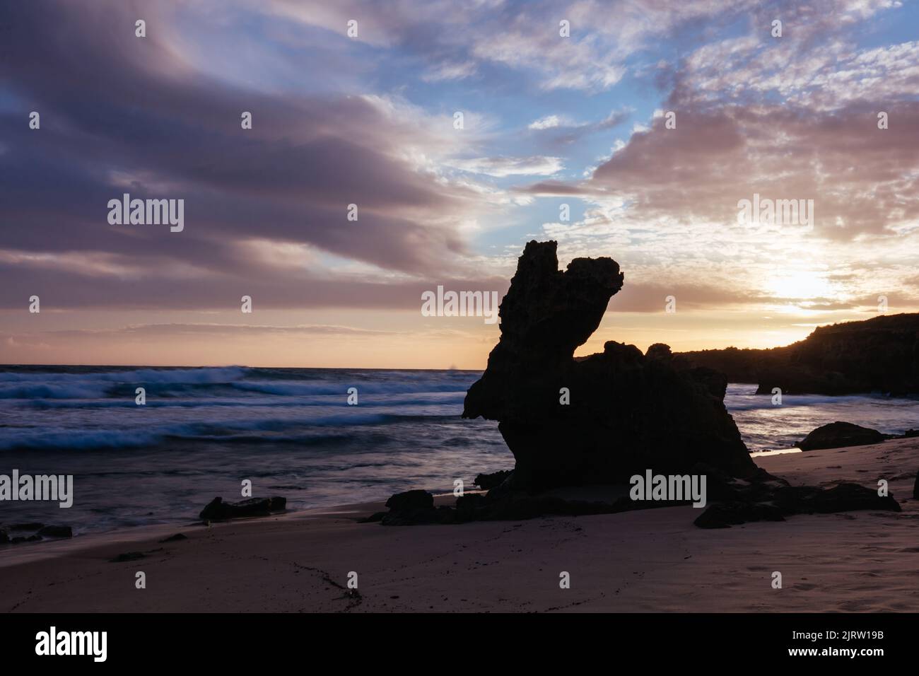 The lesser known Monforts Beach and Rabbit Rock with rockpool ...