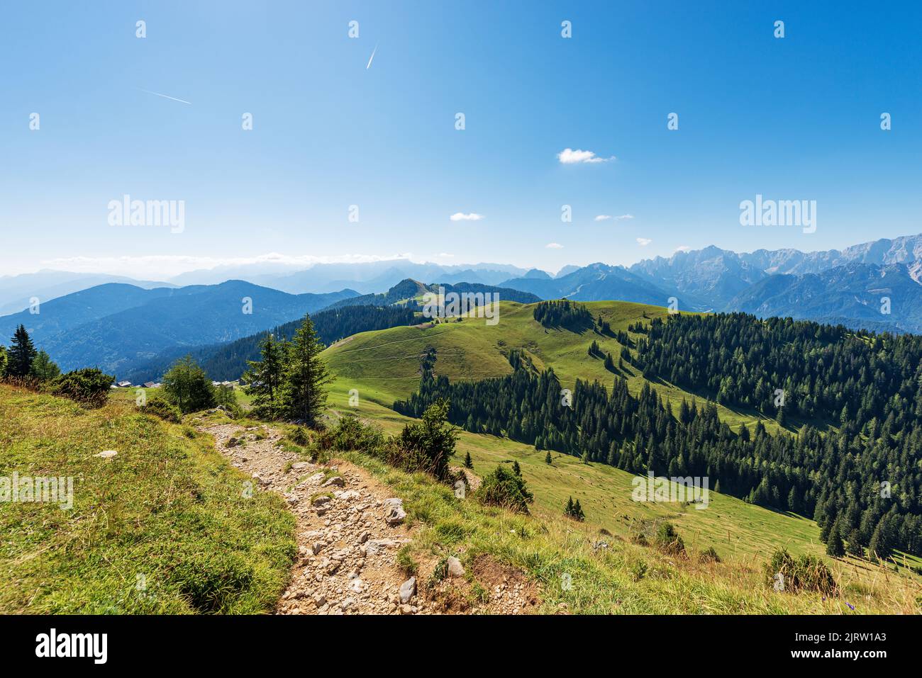 Carnic and Julian Alps, from the mountain peak of Osternig or Oisternig ...