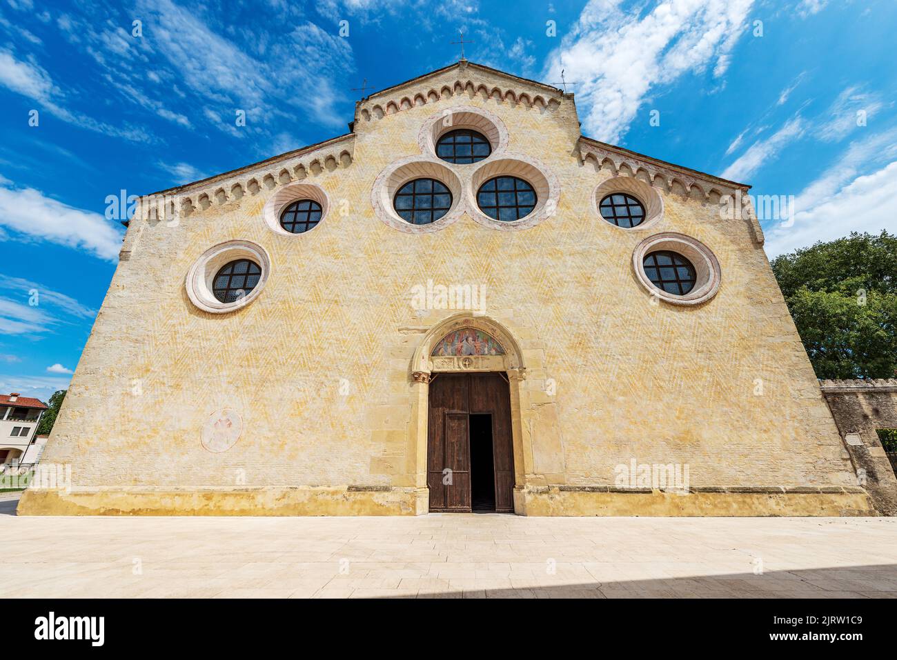 Medieval Cathedral of Santa Maria Maggiore in Romanesque Gothic style ...