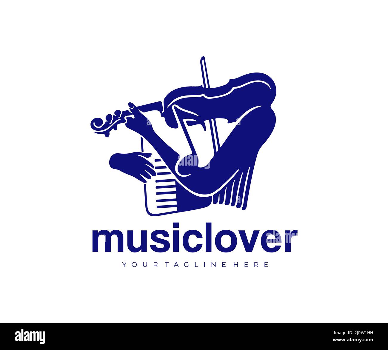 Music, sheet music, play accordion and violin, logo design. Musical ...