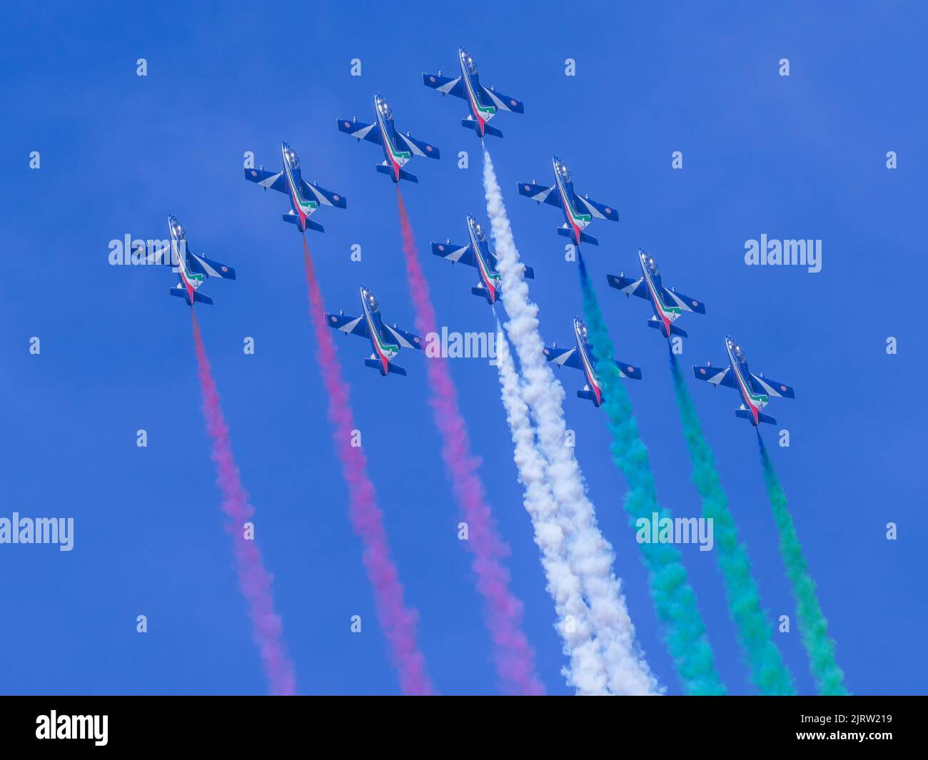 The Frecce Tricolori the Italian airforce display team, Royal ...