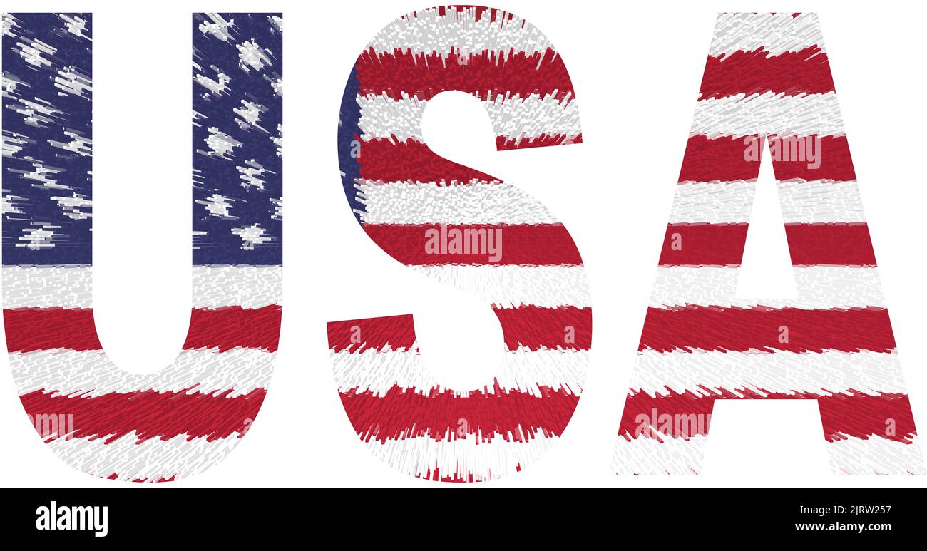 USA abbreviation with american flag transparency, USA flag illustration ...