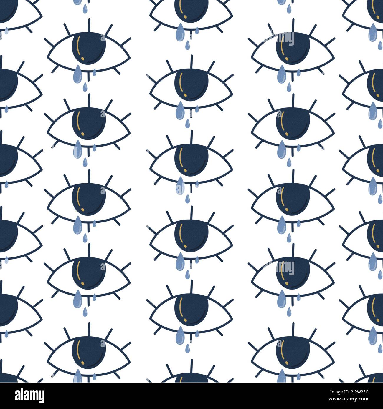 eyes with tears pattern seamless illustration of sad crying eye. print ...
