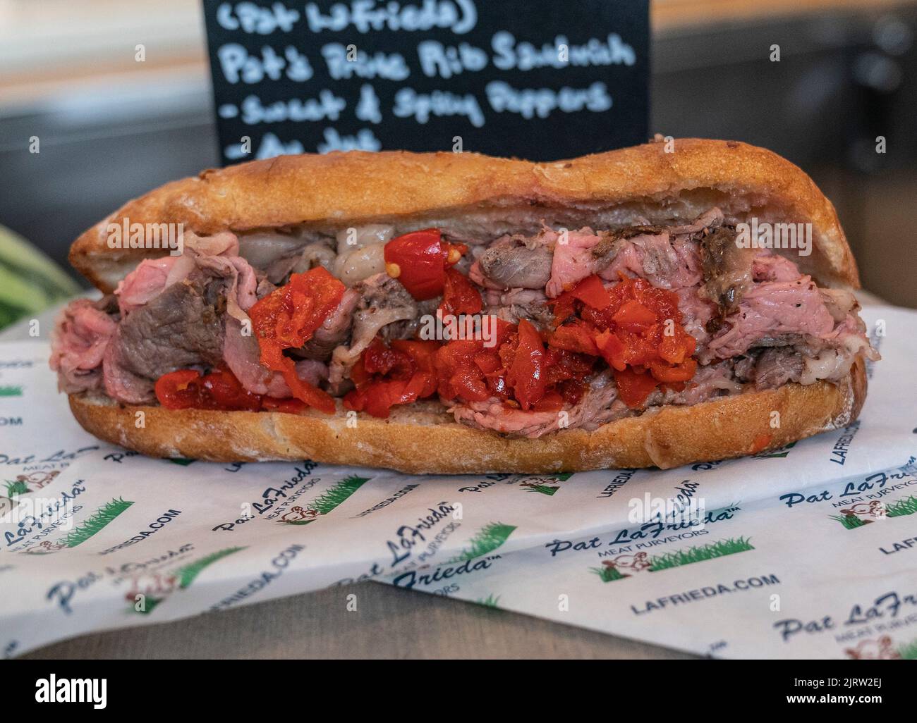 New York, New York, USA. 25th Aug, 2022. Prime rib sandwich by LaFrieda ...