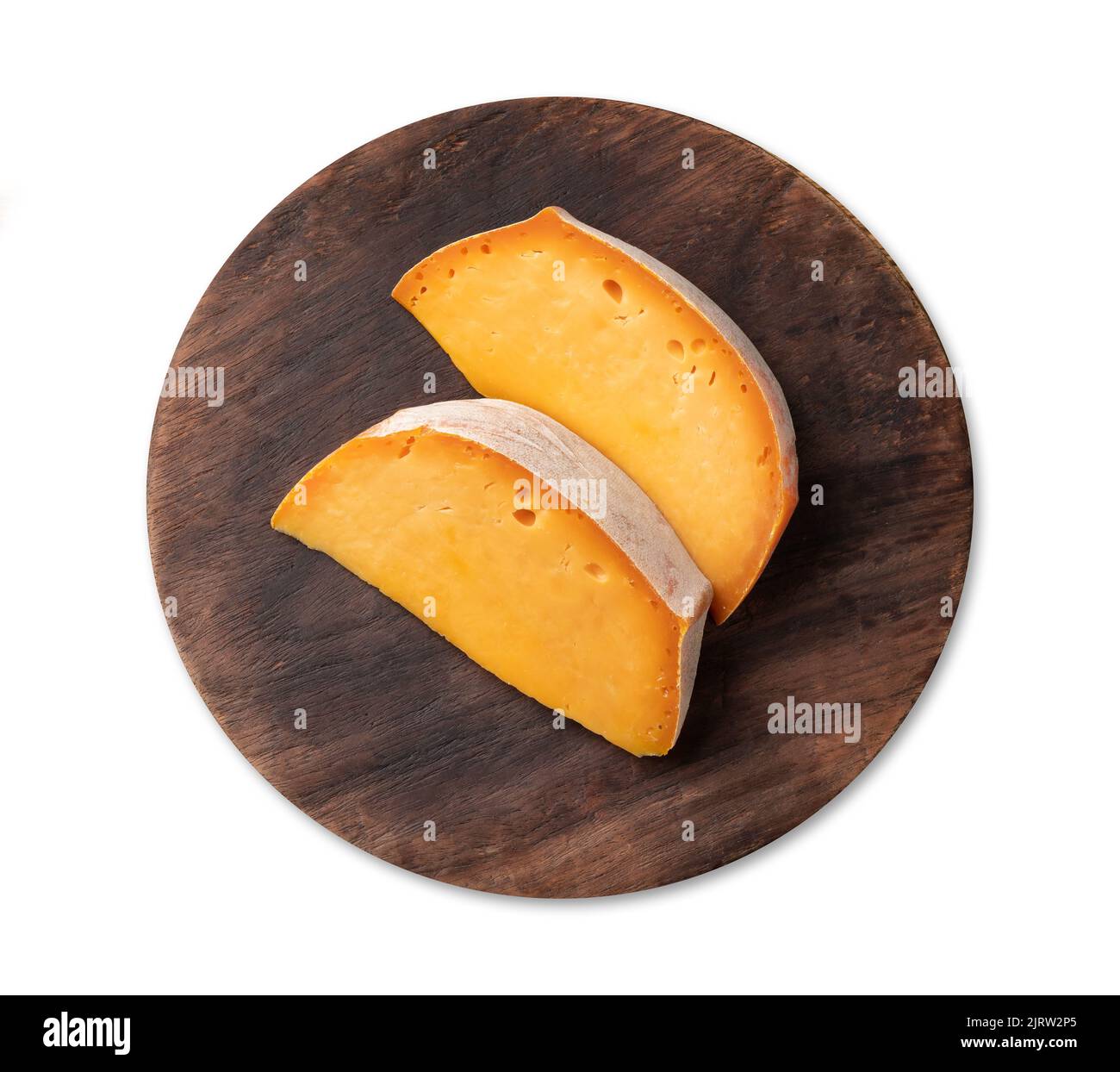 Artisanal Figueira cheese from Brazil isolated over white background ...