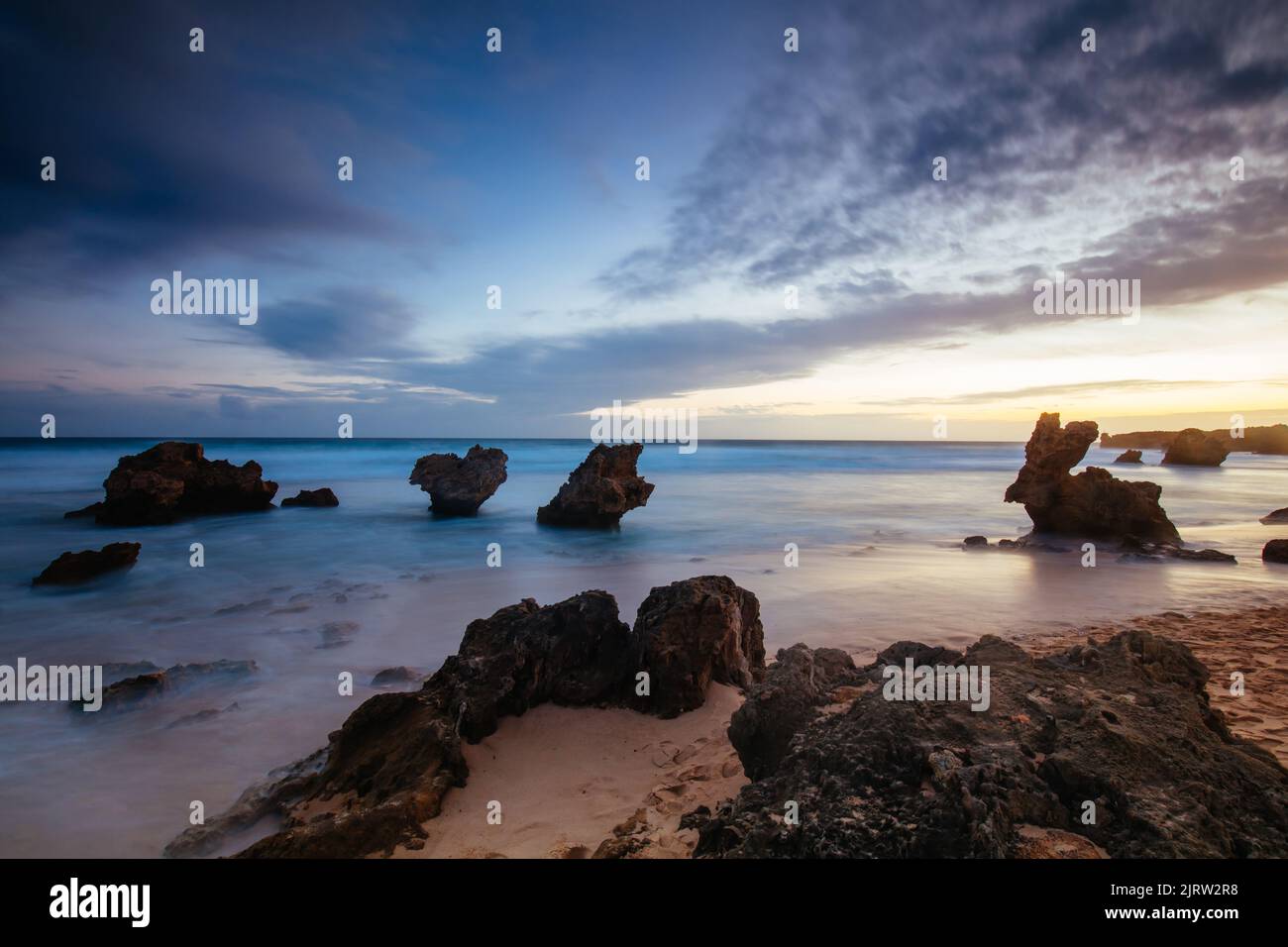 The lesser known Monforts Beach and Rabbit Rock with rockpool ...