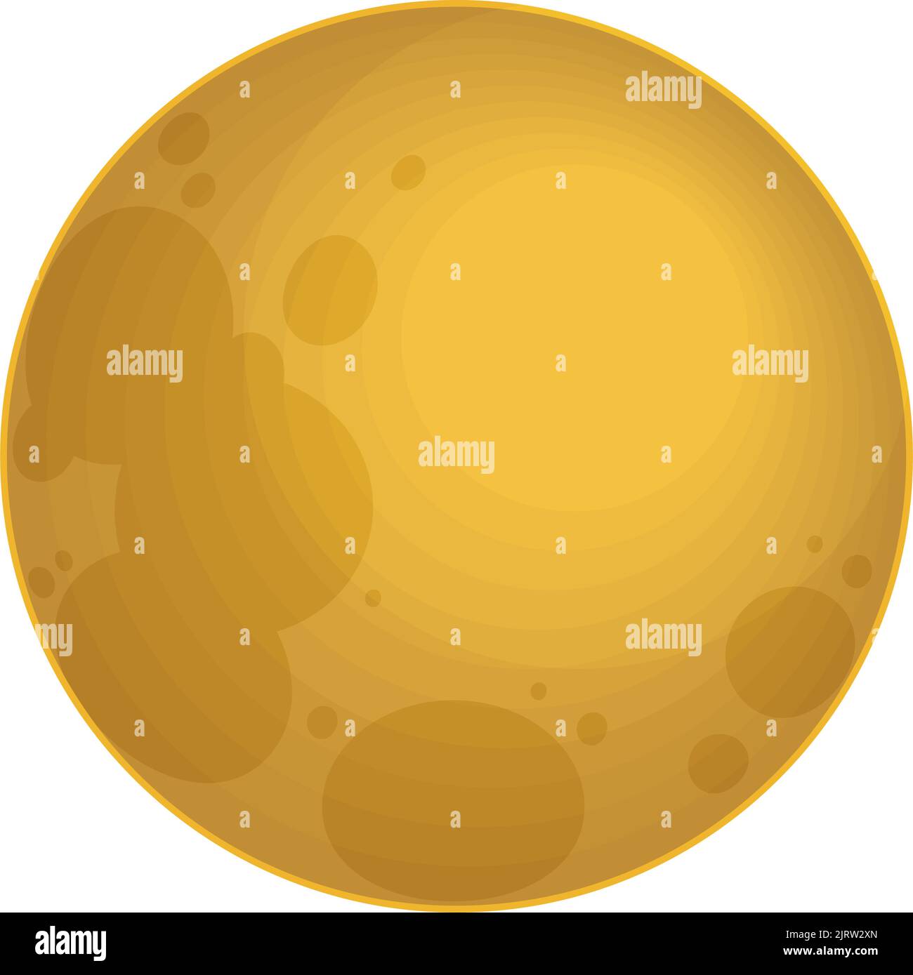 full moon golden night icon Stock Vector Image & Art - Alamy