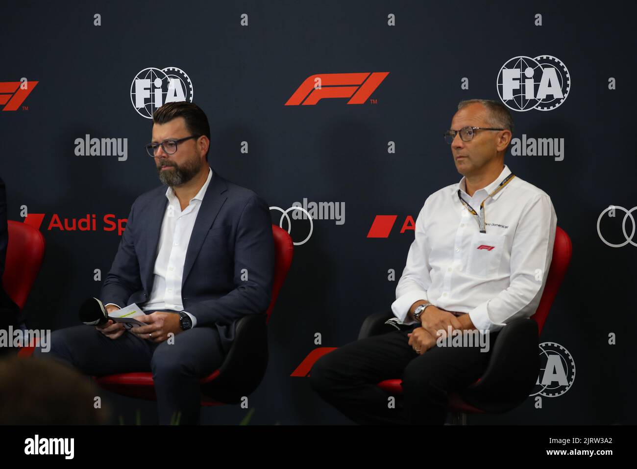 Oliver Hoffmann technical director at Audi with Stefano Domenicali ...