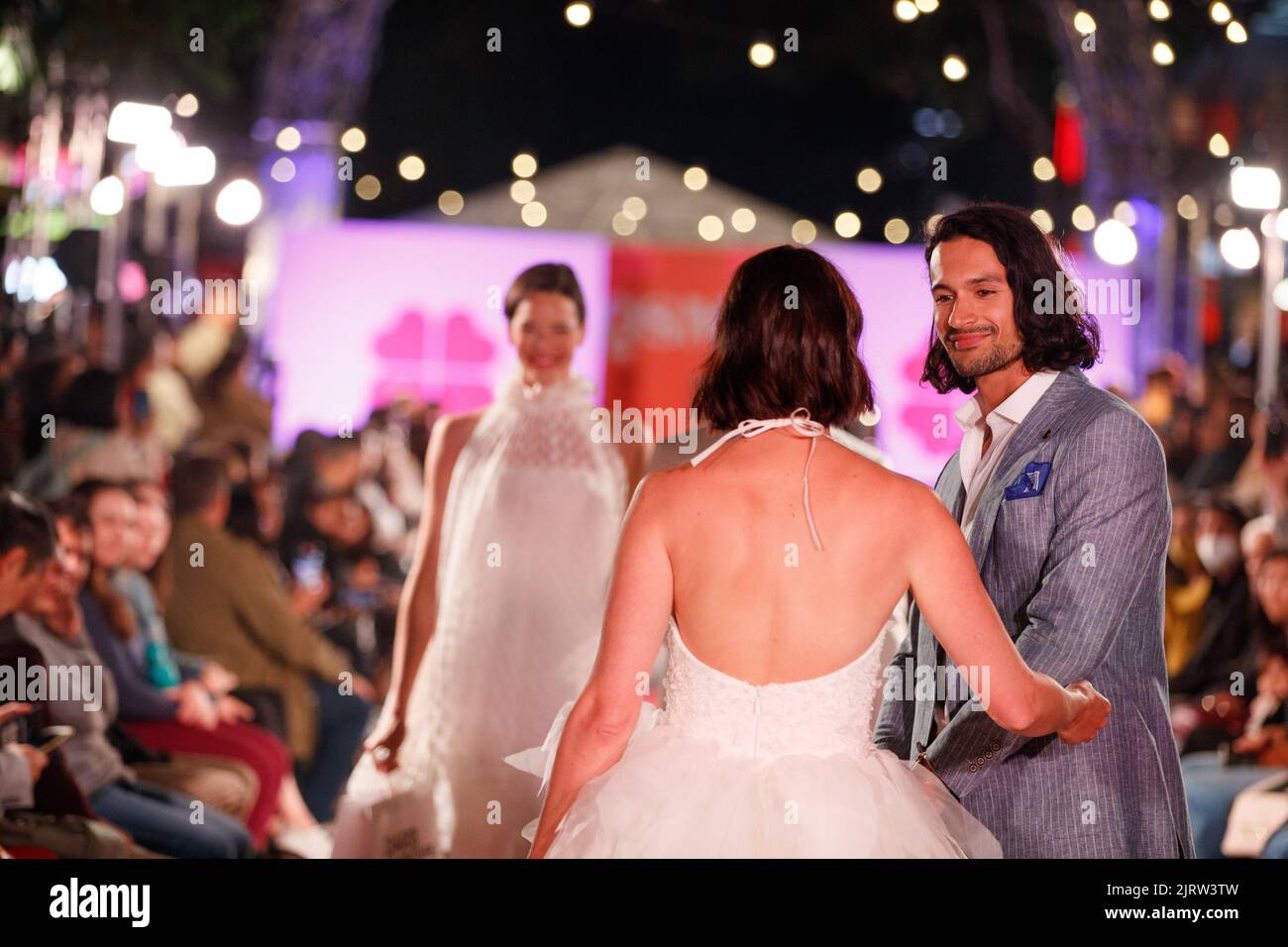 Brisbane, Australia. 26th Aug, 2022. Models walk a fashion runway ...