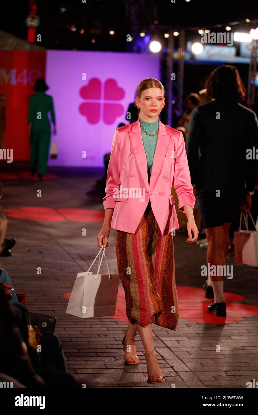 Brisbane, Australia. 26th Aug, 2022. Models walk a fashion runway ...