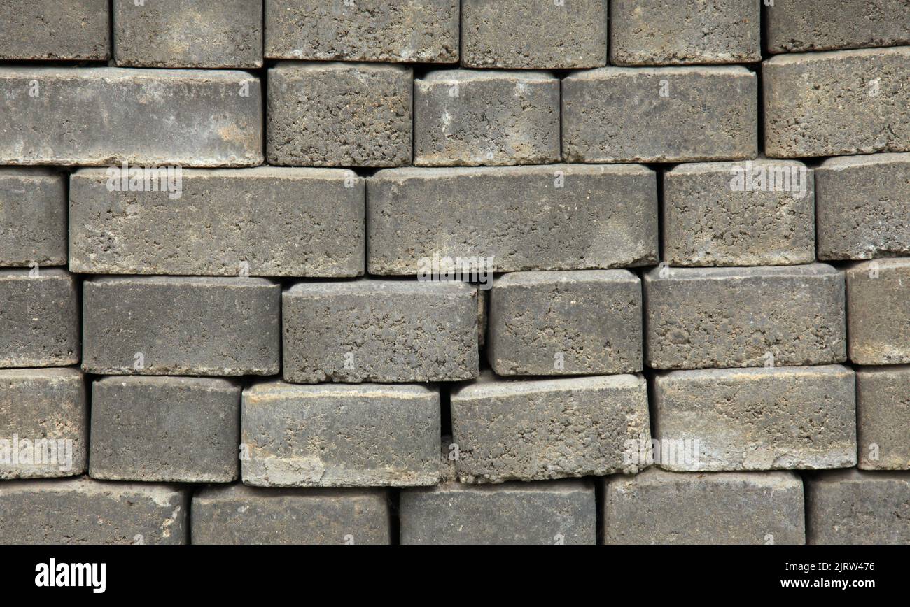 Regular shape blocks, texture, background. Paving slabs of gray blocks ...