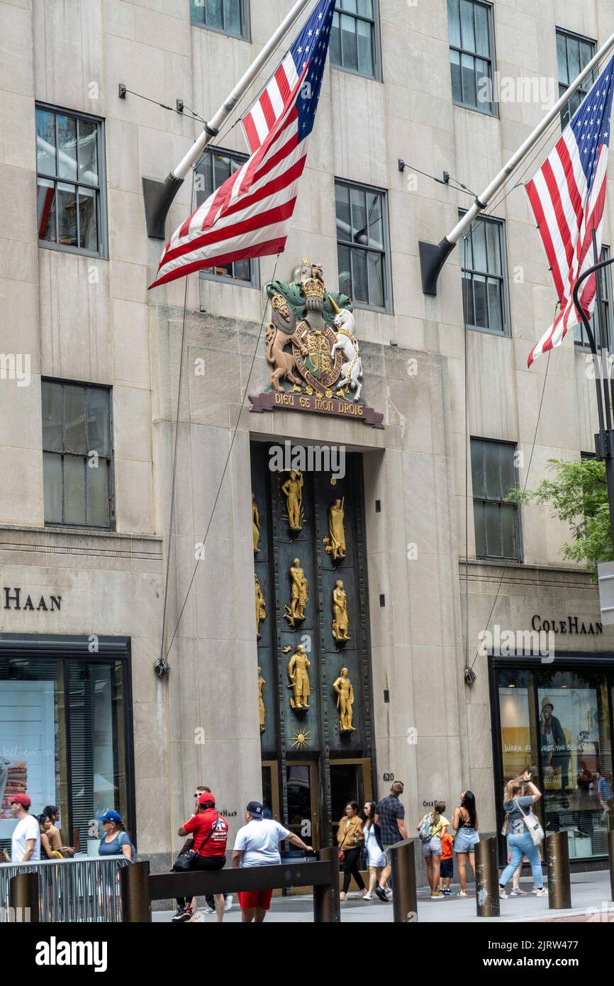Rockefeller Center British Empire Building, 620 Fifth Avenue, NYC 2022 ...