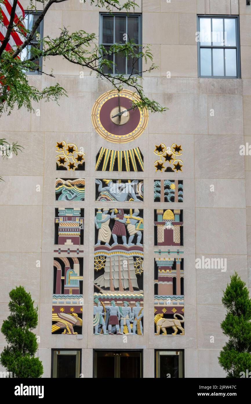 "The Story of Mankind" at Rockefeller Center, NYC 2022 Stock Photo - Alamy