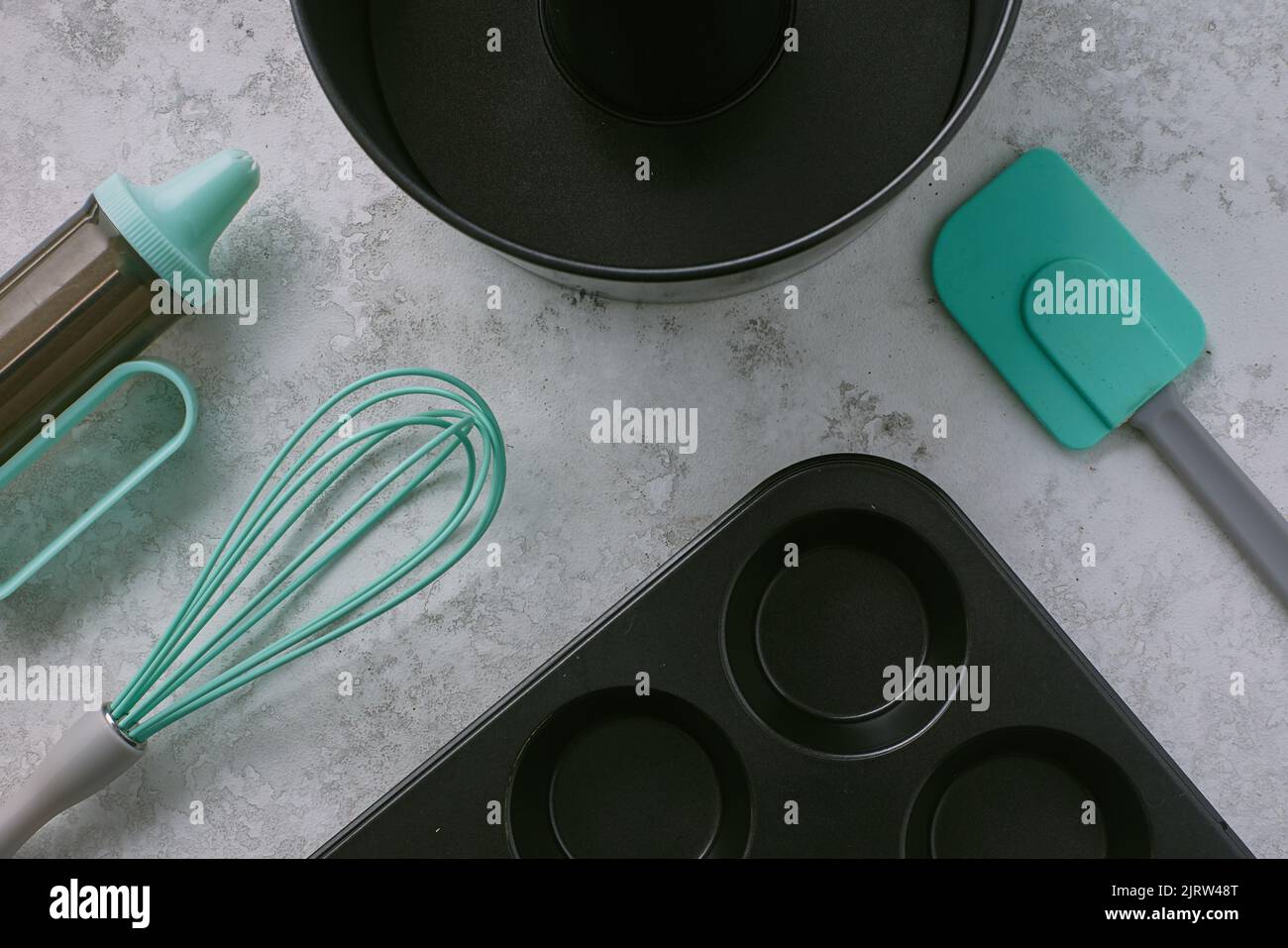 A baking material on a marble table Stock Photo - Alamy