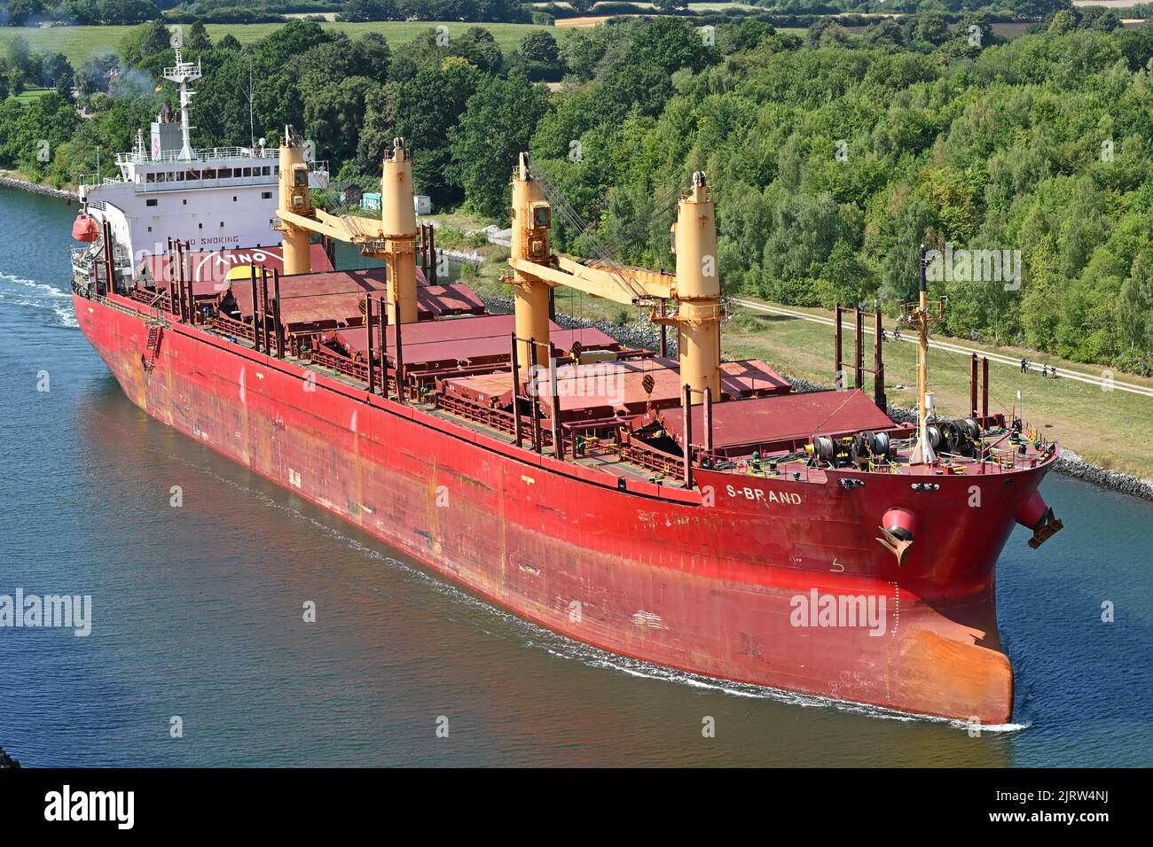 Bulk Carrier S-BRAND passing the Kiel Canal Stock Photo - Alamy