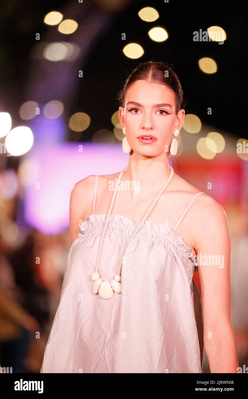 Brisbane, Australia. 26th Aug, 2022. Models walk a fashion runway ...