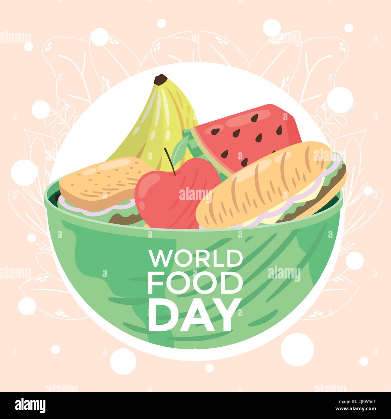 world food day lettering in bowl card Stock Vector Image & Art - Alamy