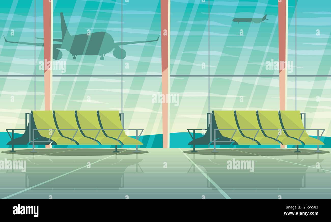 airport waiting room place scene Stock Vector Image & Art - Alamy