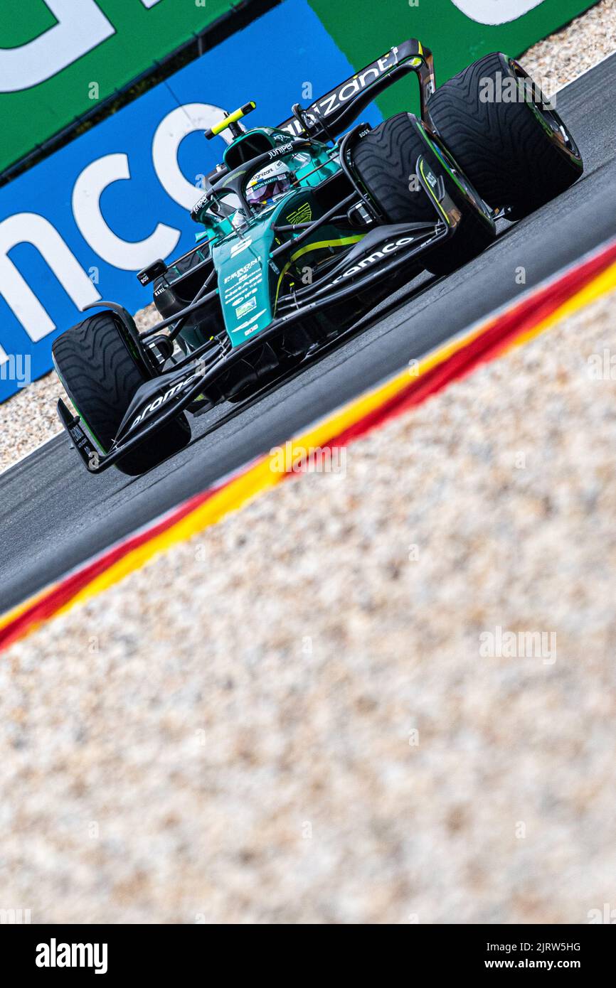 Aston Martin Aramco Cognizant German rider Sebastian Vettel is seen at ...