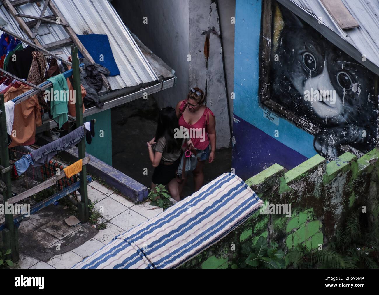Malang, East Java, Indonesia. 26th Aug, 2022. two tourists are visiting ...