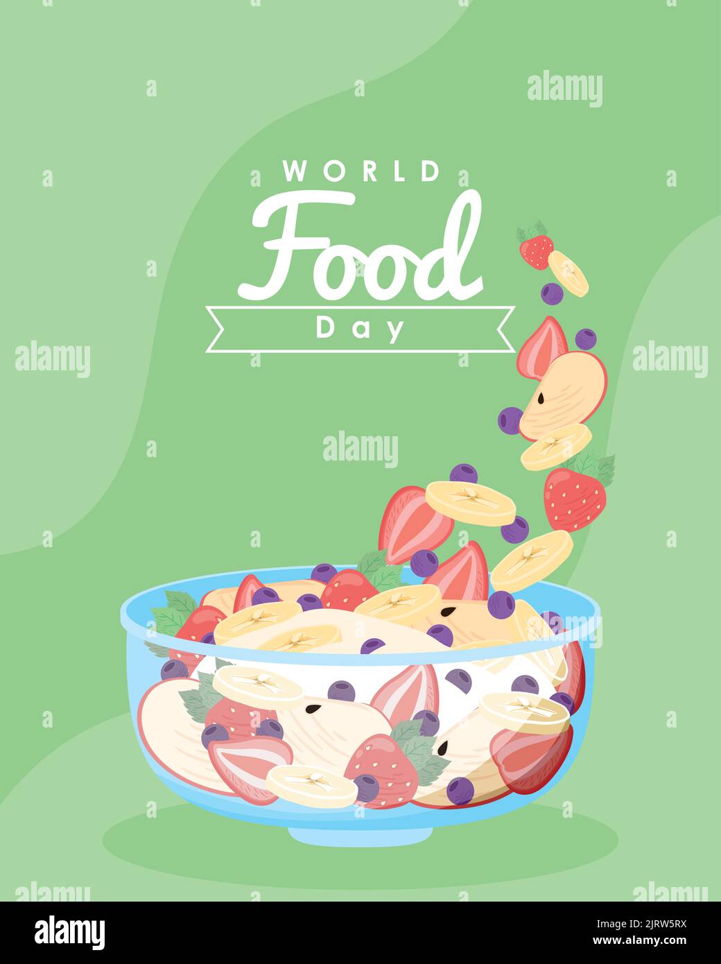 world food day lettering card with fruits Stock Vector Image & Art - Alamy
