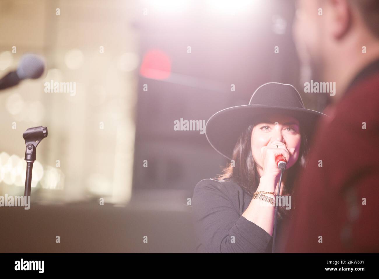 Vanessa Amorosi and her backing band perform during the Queen Street ...