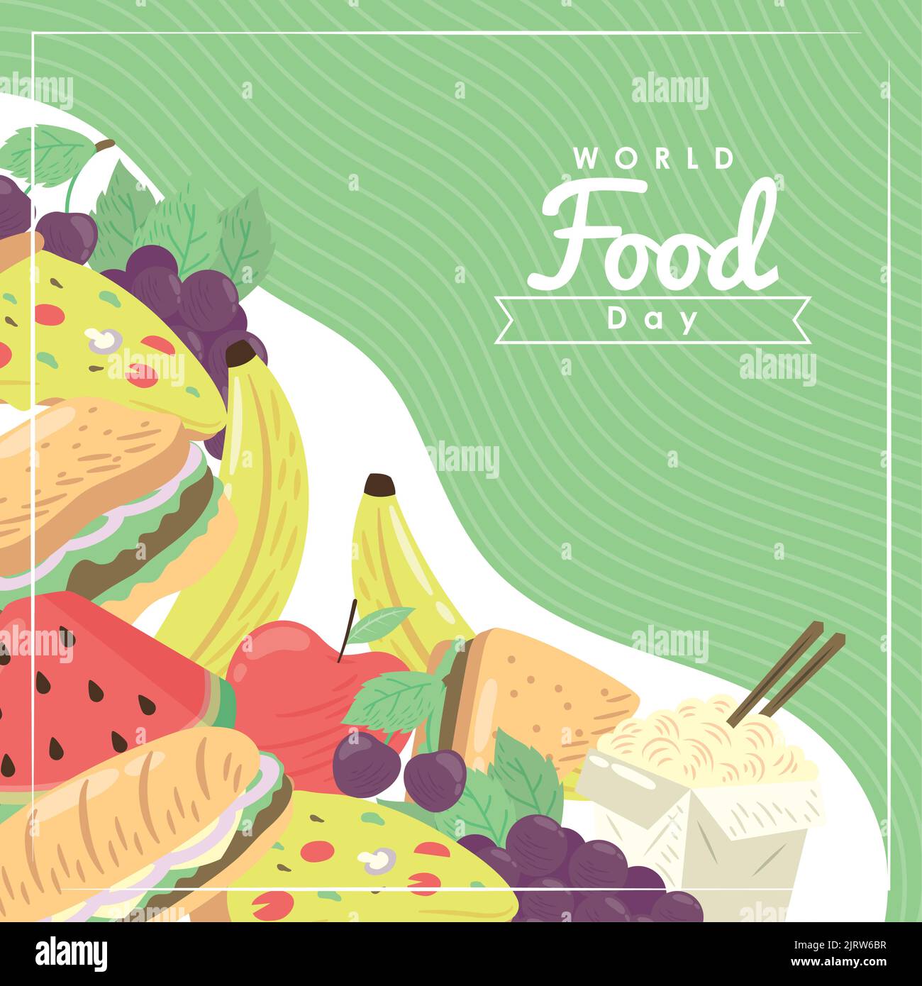 world food day card with ingredients Stock Vector Image & Art - Alamy