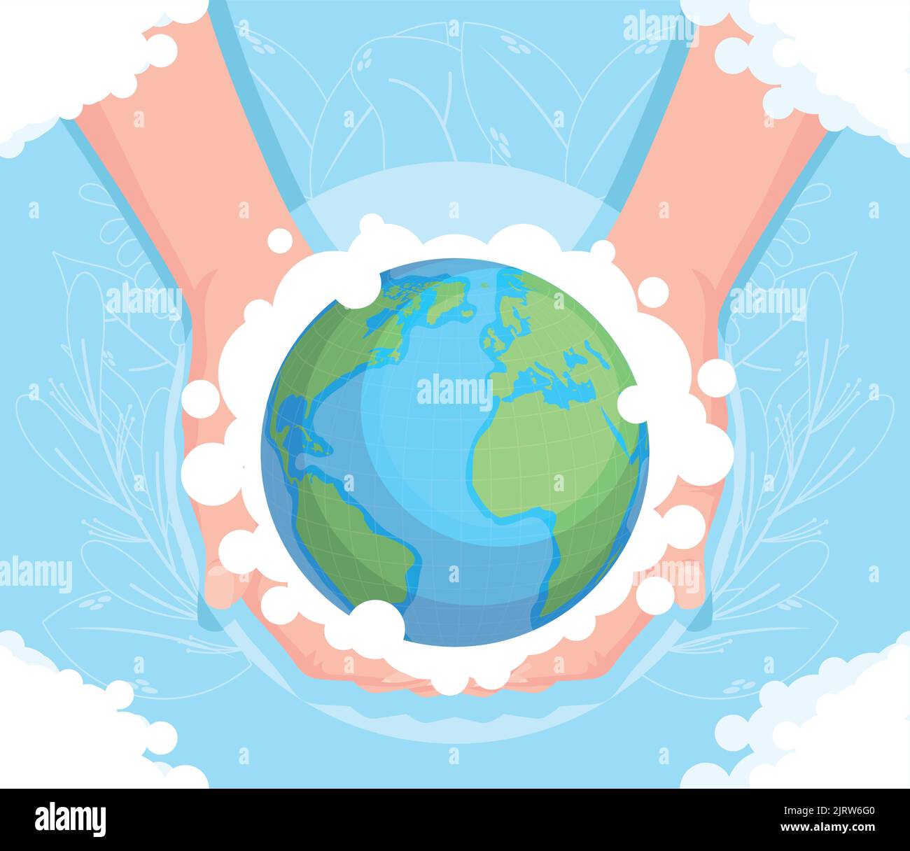 hands washing earth planet scene Stock Vector Image & Art - Alamy