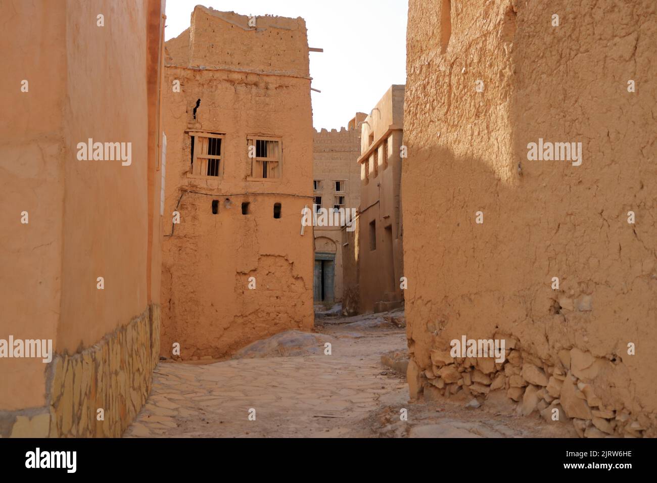 Mud houses in the old village of Al Hamra in Oman Stock Photo - Alamy