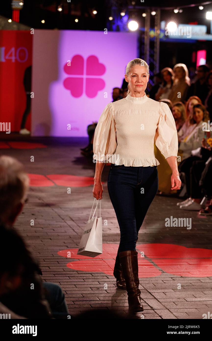 Brisbane, Australia. 26th Aug, 2022. Models walk a fashion runway ...