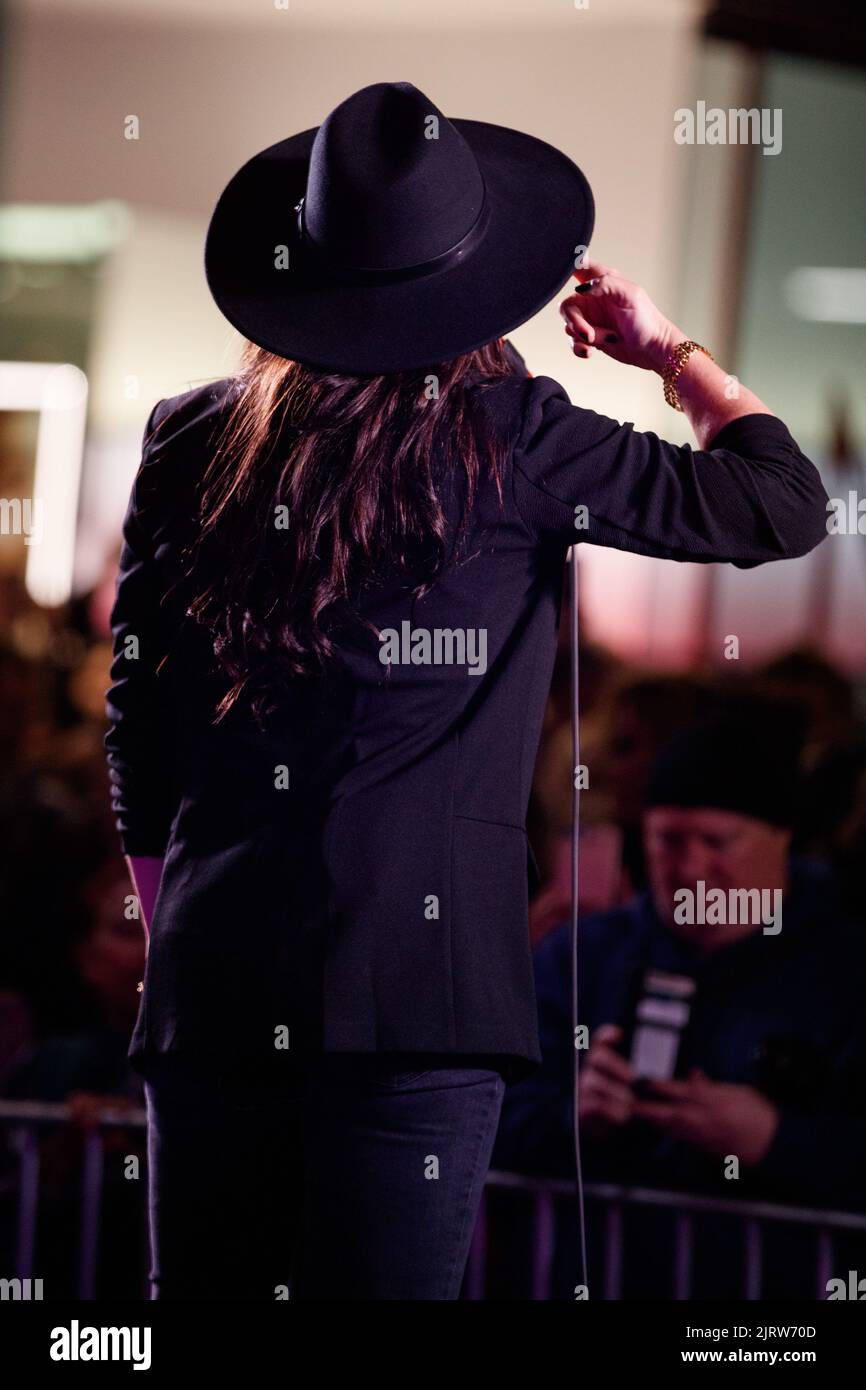 Vanessa Amorosi and her backing band perform during the Queen Street ...
