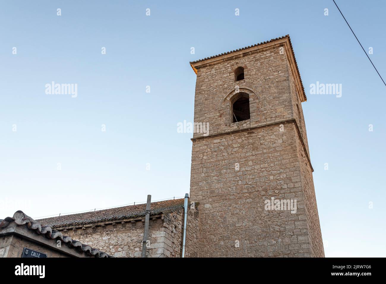 Ciudad Real, Spain. Tower of the Iglesia de Santiago (St James Church ...