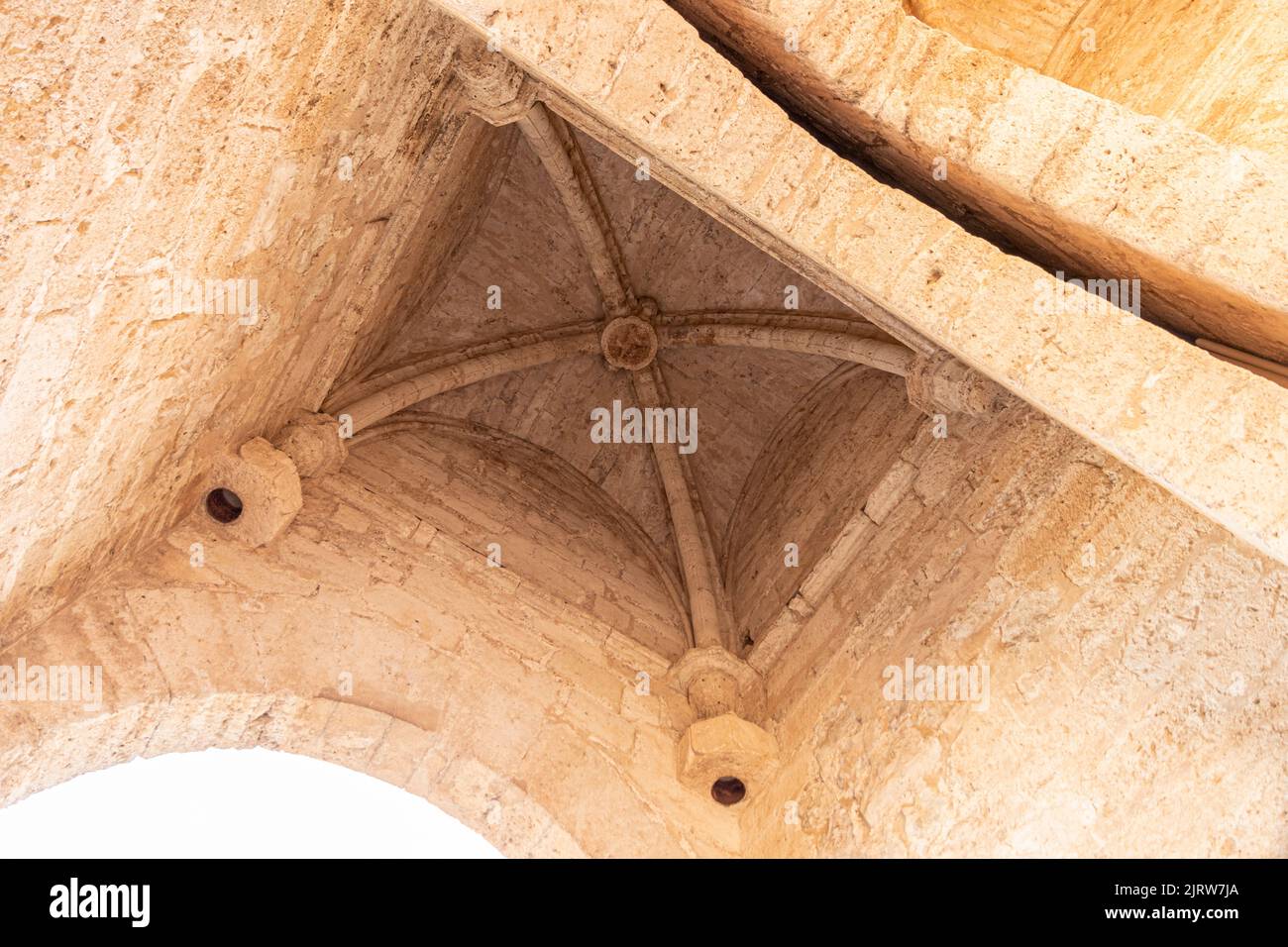 Ciudad Real, Spain. Detail of the vaults of the Puerta de Toledo ...