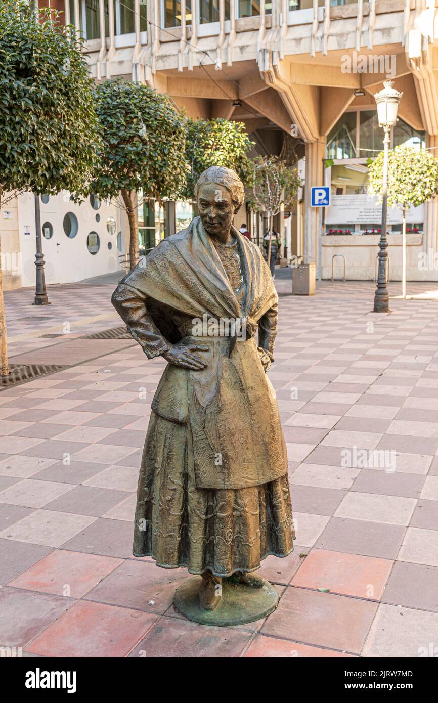 Ciudad Real, Spain. Statue of Dulcinea del Toboso, a fictional ...