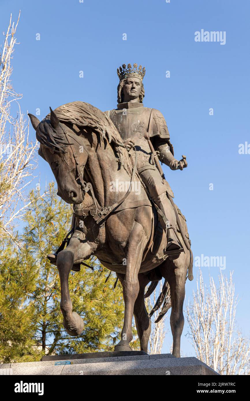 Ciudad Real, Spain. Monument to king Juan II de Castilla (John II of ...