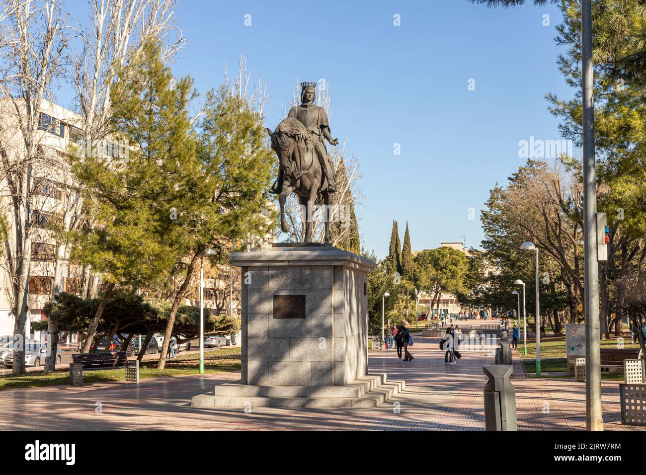 Ciudad Real, Spain. Monument to king Juan II de Castilla (John II of ...