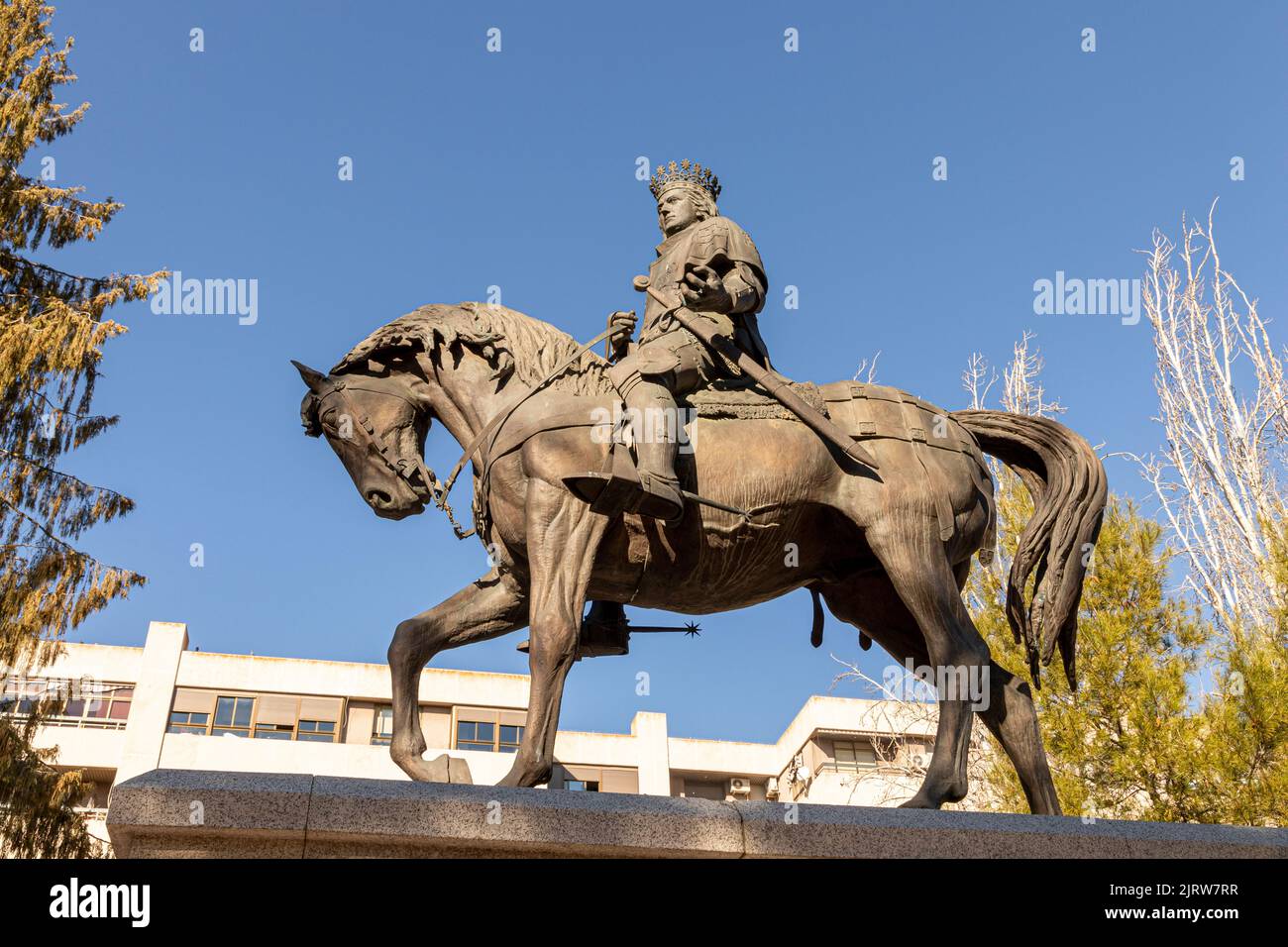 Ciudad Real, Spain. Monument to king Juan II de Castilla (John II of ...